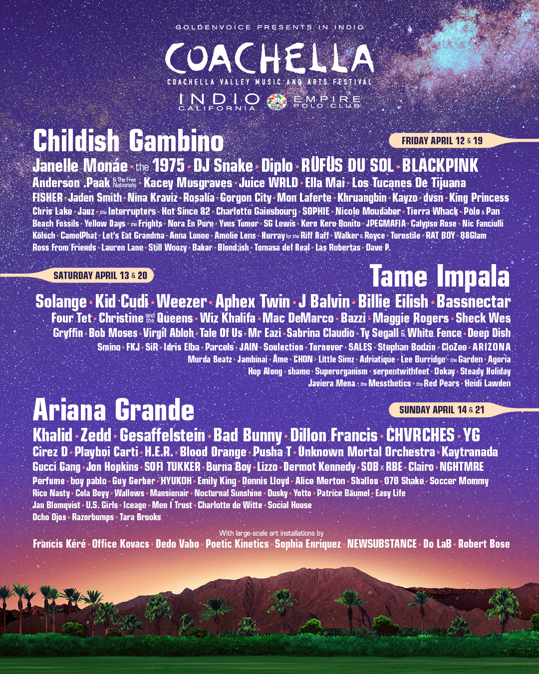 Coachella 2019 Full Lineup + Glen’s Recommended Sets | Random Tidbits ...